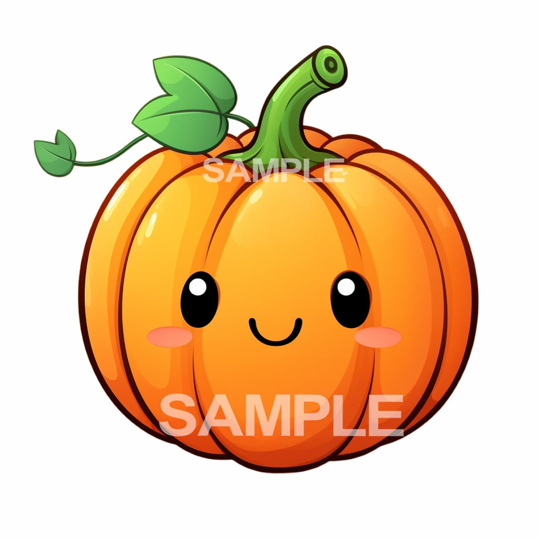 Cute Pumpkin Clipart HD PNG Format, Commercial Use Approved - Etsy