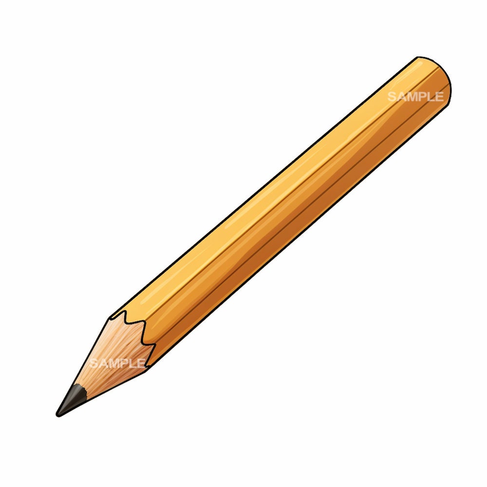Pencil Clipart - PNG Format - Etsy