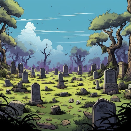 20 Graveyard Illustrations - Digital Images - Etsy
