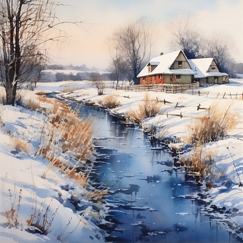 20 Water Color Winter / Snow Illustrations - Etsy