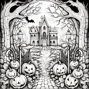 10 Halloween Coloring Pages - Advanced Level. - Etsy