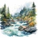 20 Water Color River Illustrations - Etsy