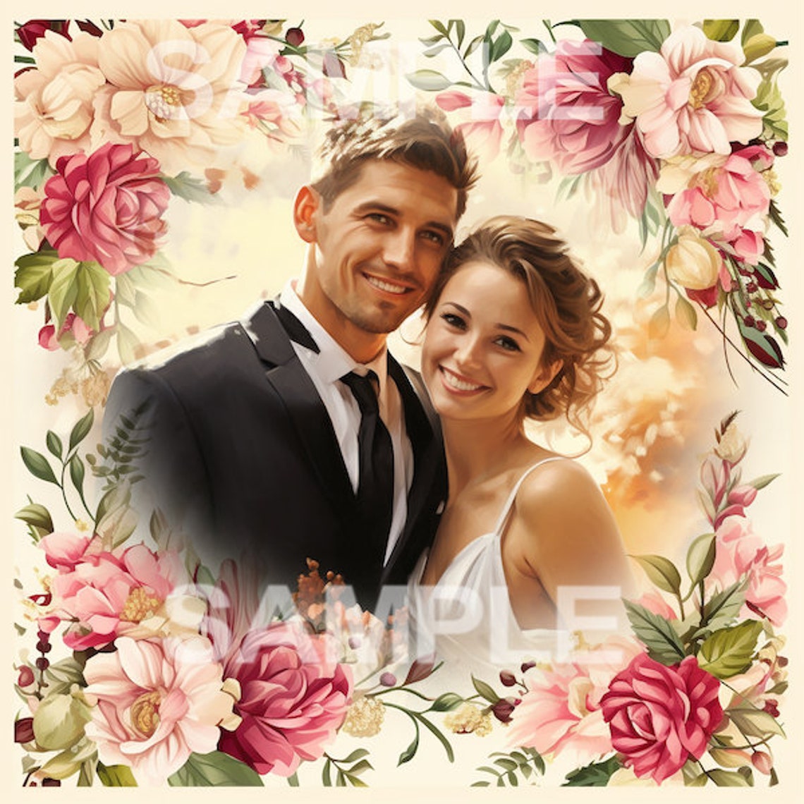 20 X Wedding Floral Frames Digital Images High Quality - Etsy