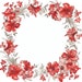 Red Floral Frames - Digital Images - Etsy
