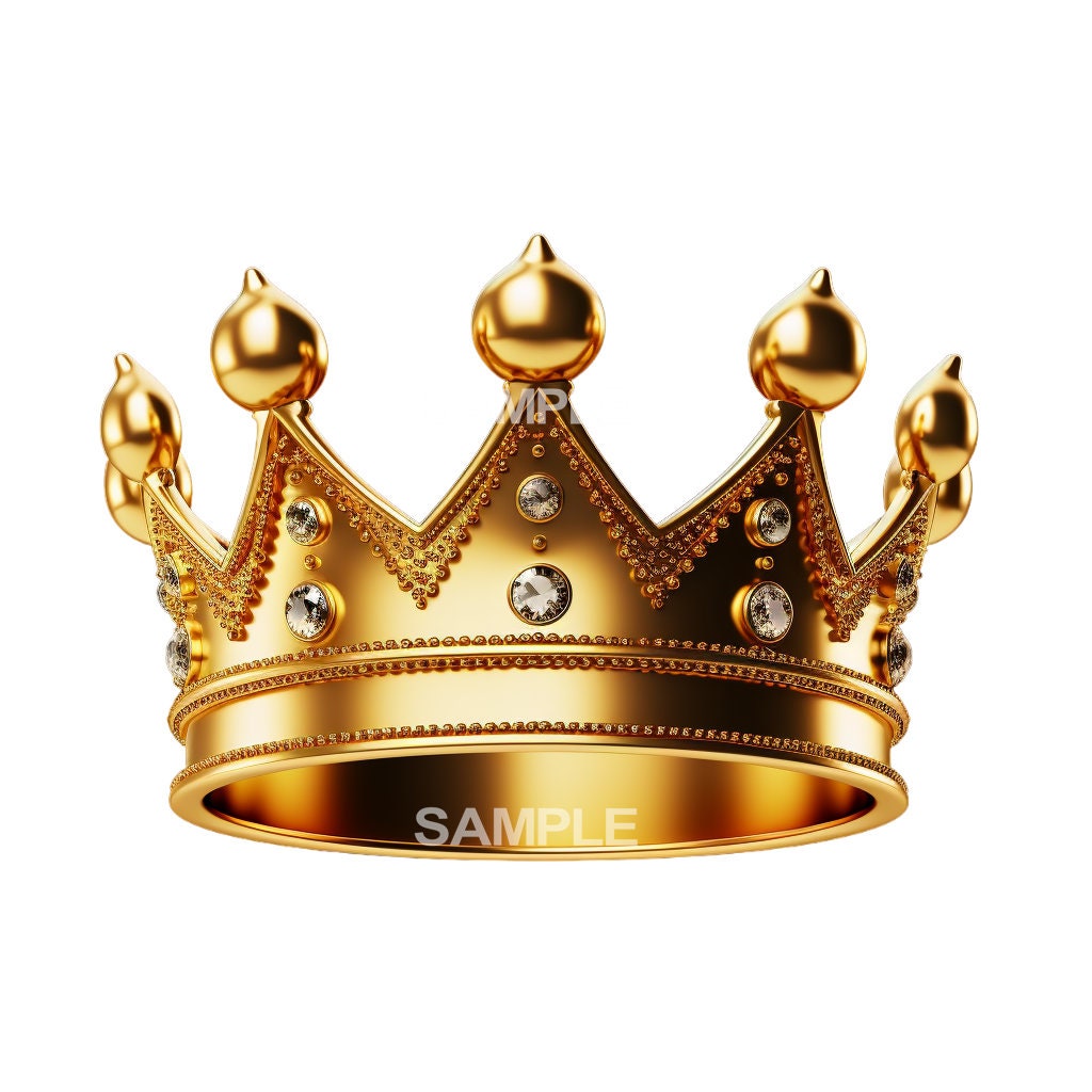 Art Gold Crown Clipart - PNG Format, Digital Download for Weddings ...