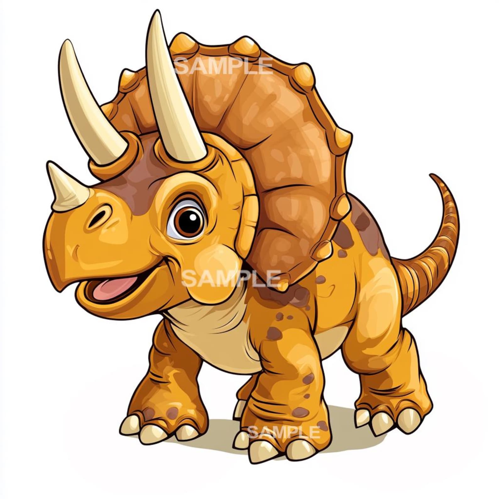 Triceratops Clipart Dinosaur Clipart PNG Format - Etsy
