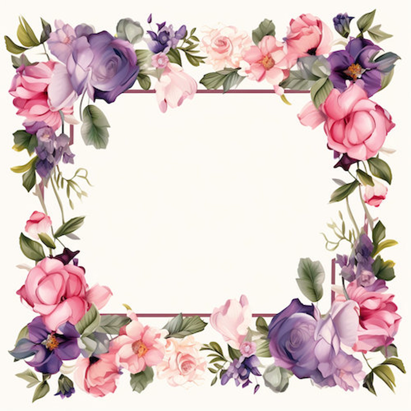 Wedding Floral Frames – High-quality Digital Images (20) - Etsy