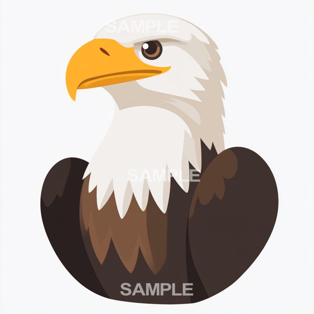 Bald Eagle Clipart PNG - Instant Download, Wildlife Graphic Design ...