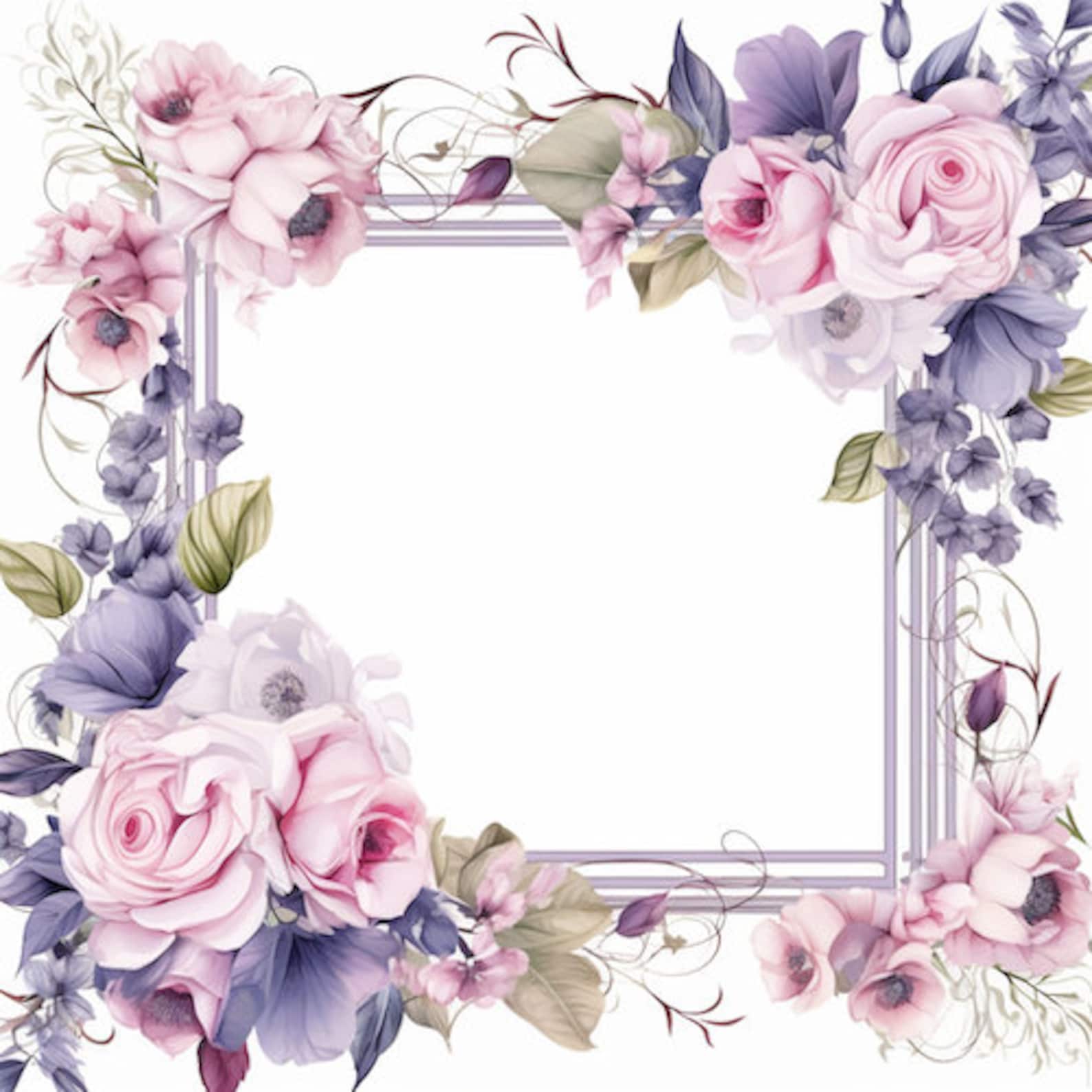 Wedding Floral Frames – High-quality Digital Images (20) - Etsy