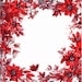 Red Floral Frames - Digital Images - Etsy