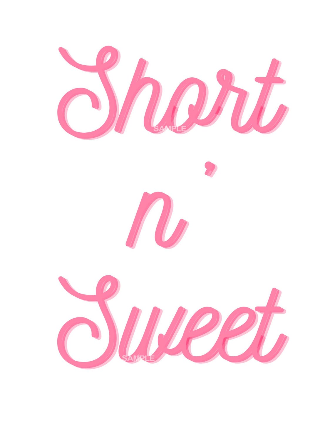 Short N' Sweet Clipart PNG - Etsy