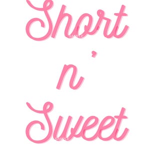 Short N' Sweet Clipart PNG - Etsy