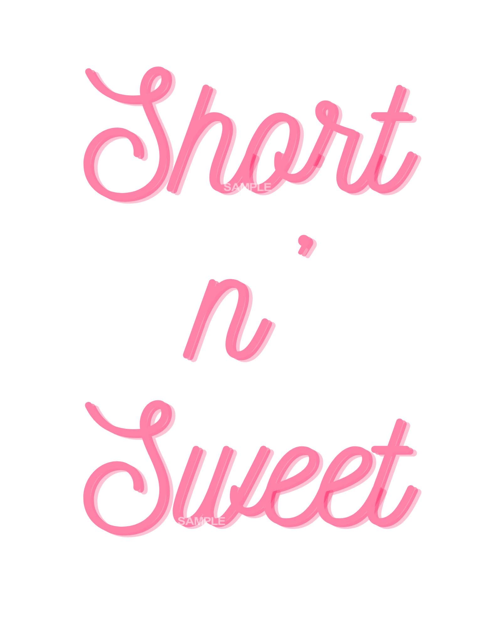 Short N' Sweet Clipart PNG - Etsy
