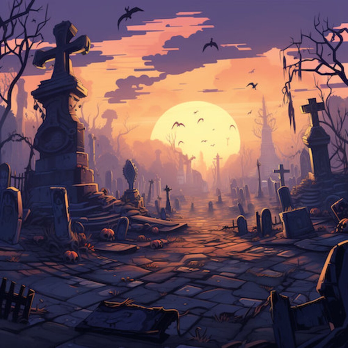 20 Graveyard Illustrations Digital Images - Etsy