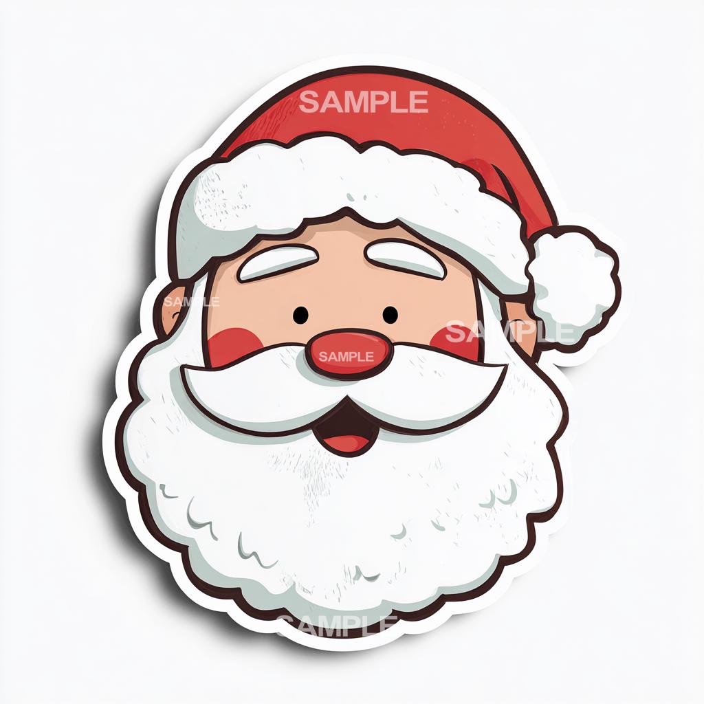 Santa Claus Head Clipart - PNG Format - Etsy