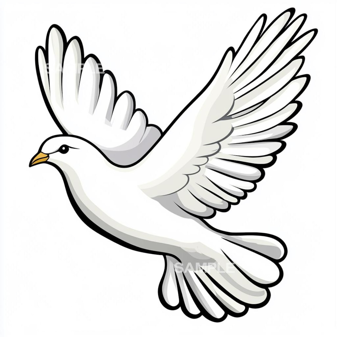 Flying Dove Clipart - High-quality PNG Graphic (digital Download) - Etsy