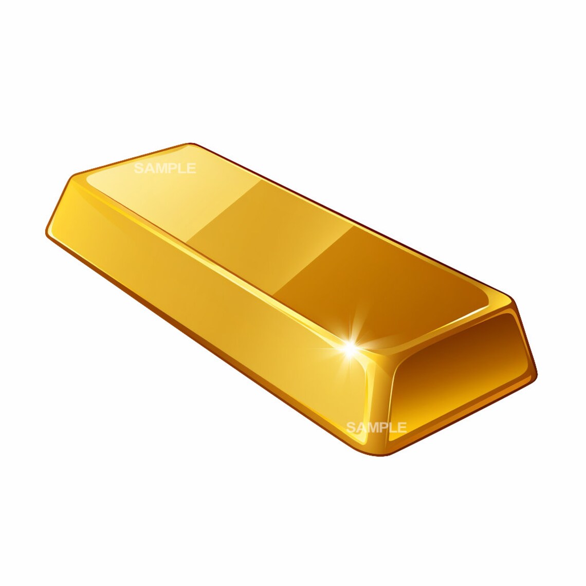 Gold Bar Clipart - PNG Format - Etsy