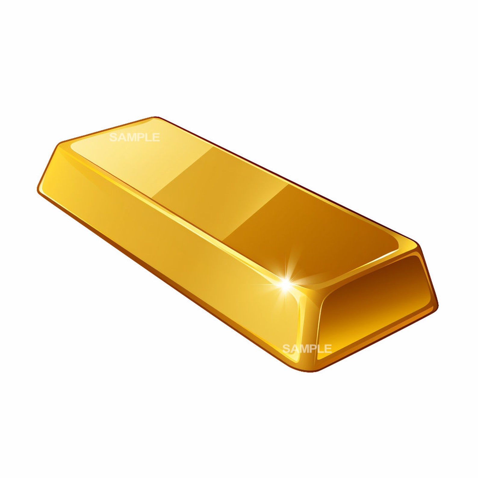Gold Bar Clipart - PNG Format - Etsy