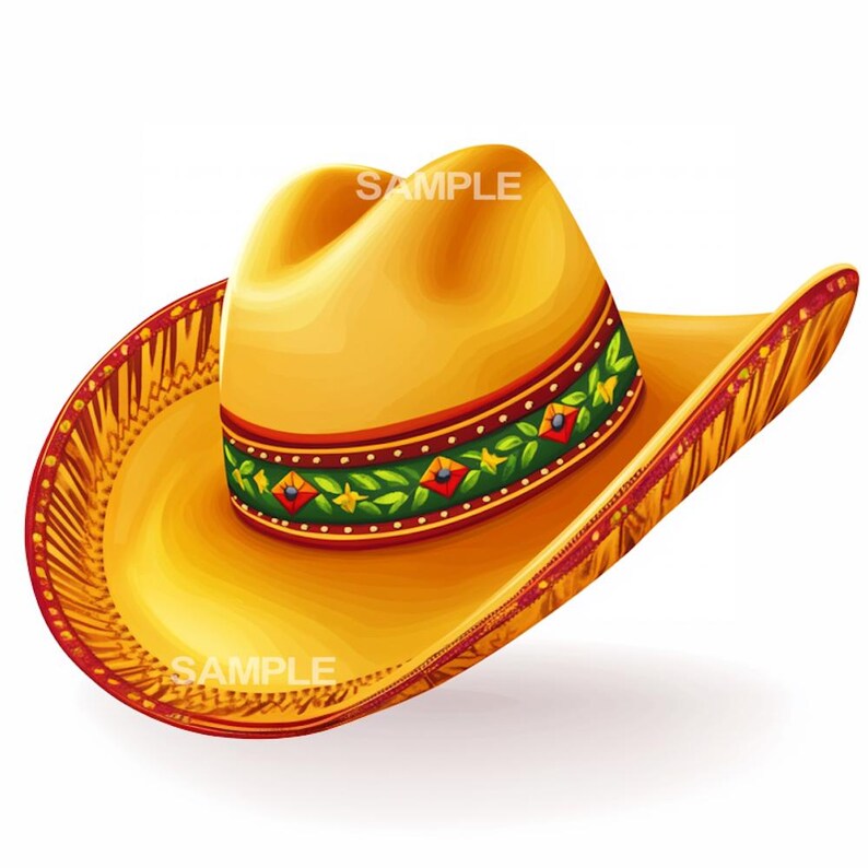 Sombrero Hat Clipart PNG - Etsy