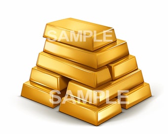 Gold Bars SVG Files, Gold Bullion SVG, Golden Bar Svg, Gold Nuggets Svg ...