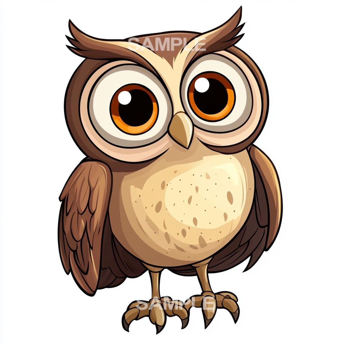 Cute Owl Clipart -PNG - Etsy