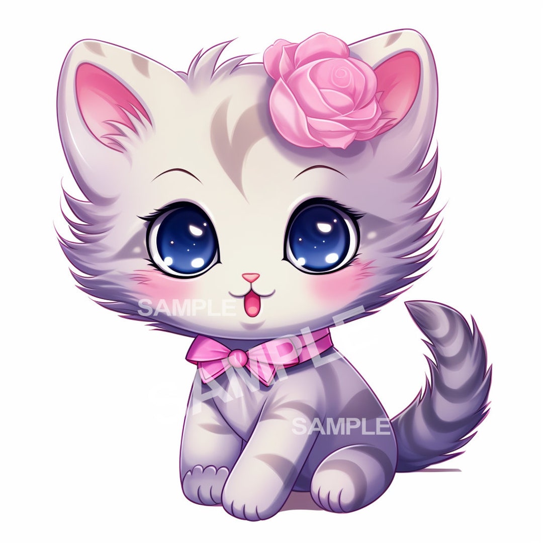 Cute Cartoon Kitten Clipart – Commercial Use, PNG (digital Download) - Etsy