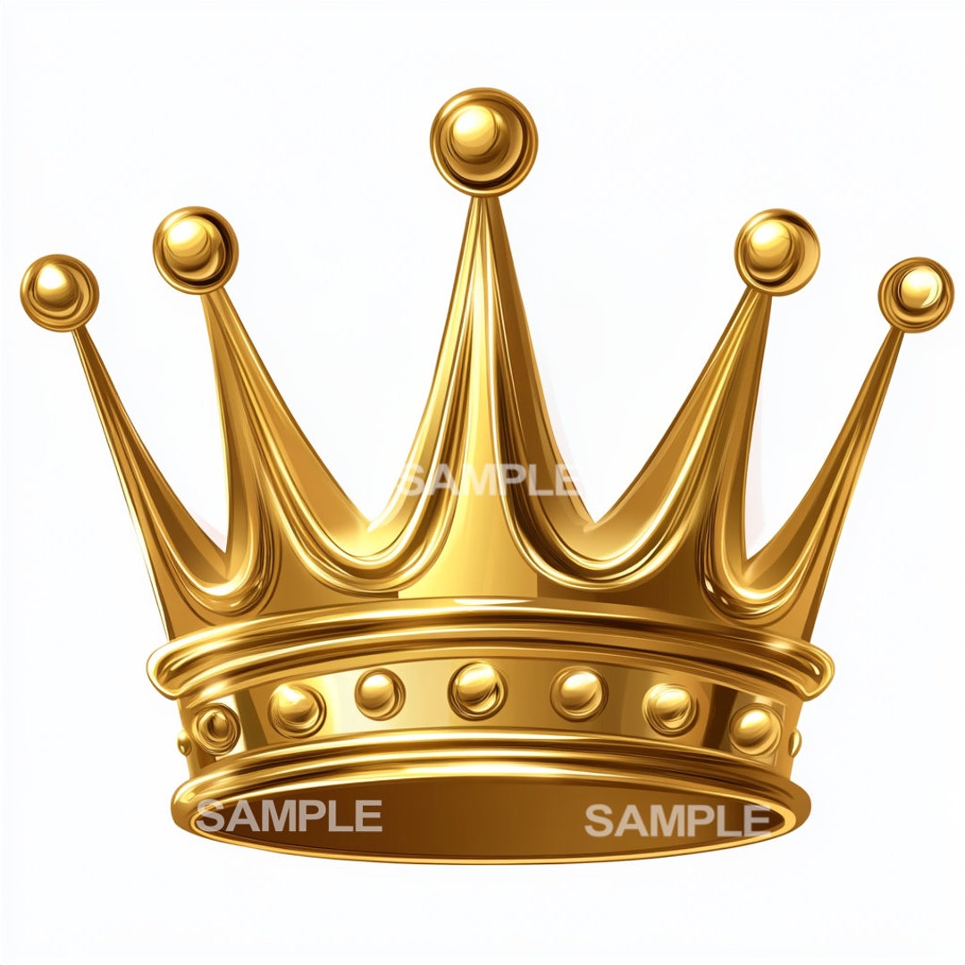 Gold Crown Clipart | Art PNG Graphics (digital Download) - Etsy