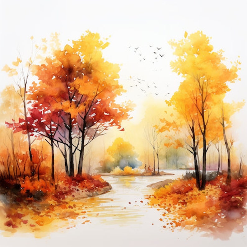 20 Water Color Fall / Autumn Illustrations - Etsy