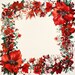 Red Floral Frames - Digital Images - Etsy