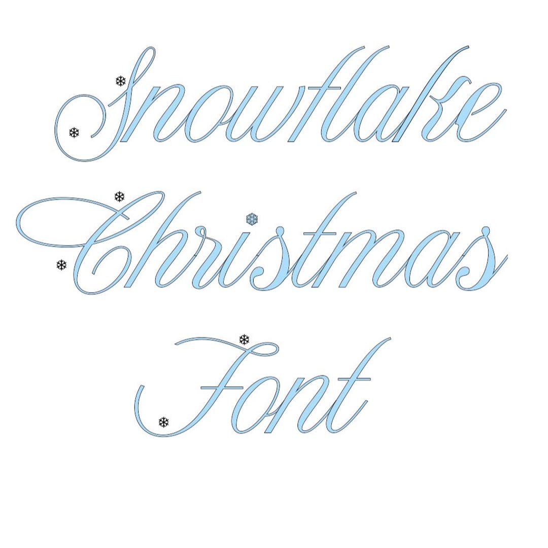 Snowflake Christmas Font - Etsy