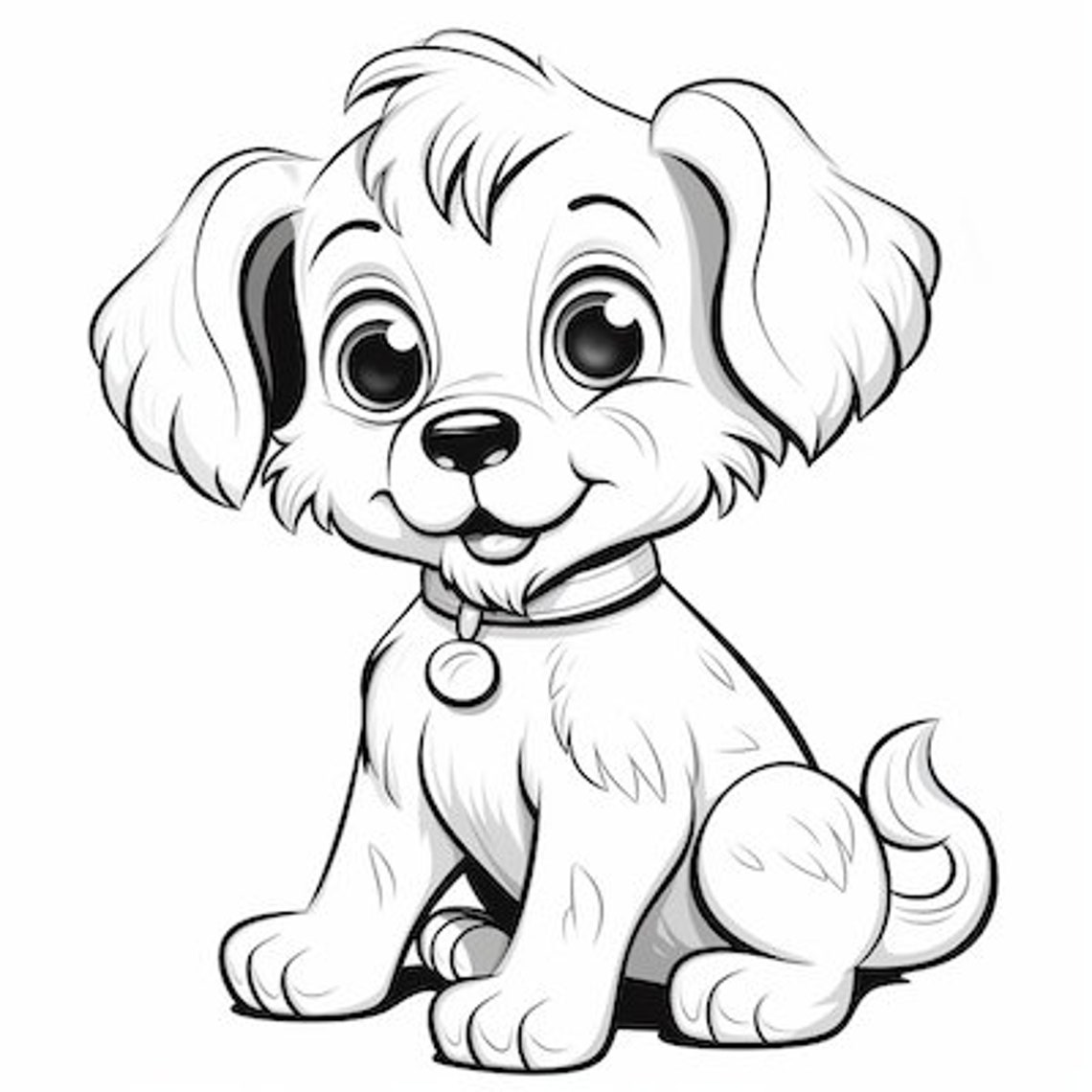 10 Dog / Puppy Coloring Pages for Kids - Etsy