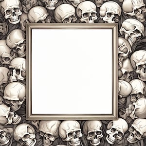 10 Skeleton Frames - Skull Frames - Digital Images - Etsy