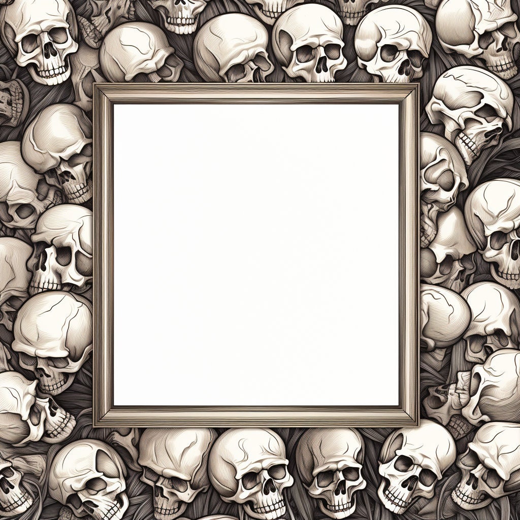 10 Skeleton Frames - Skull Frames - Digital Images - Etsy