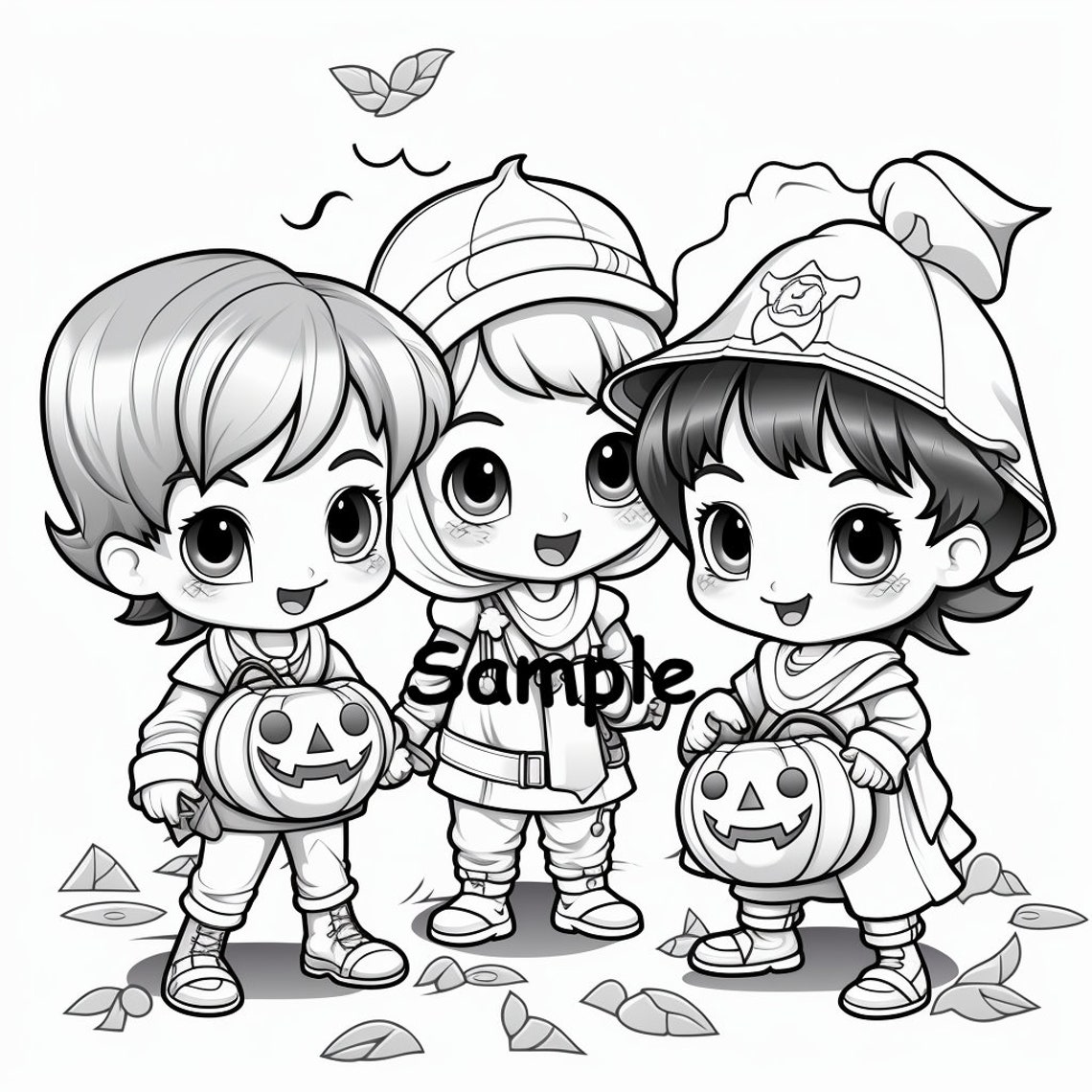 16 Halloween Anime Coloring Pages for Kids - Etsy