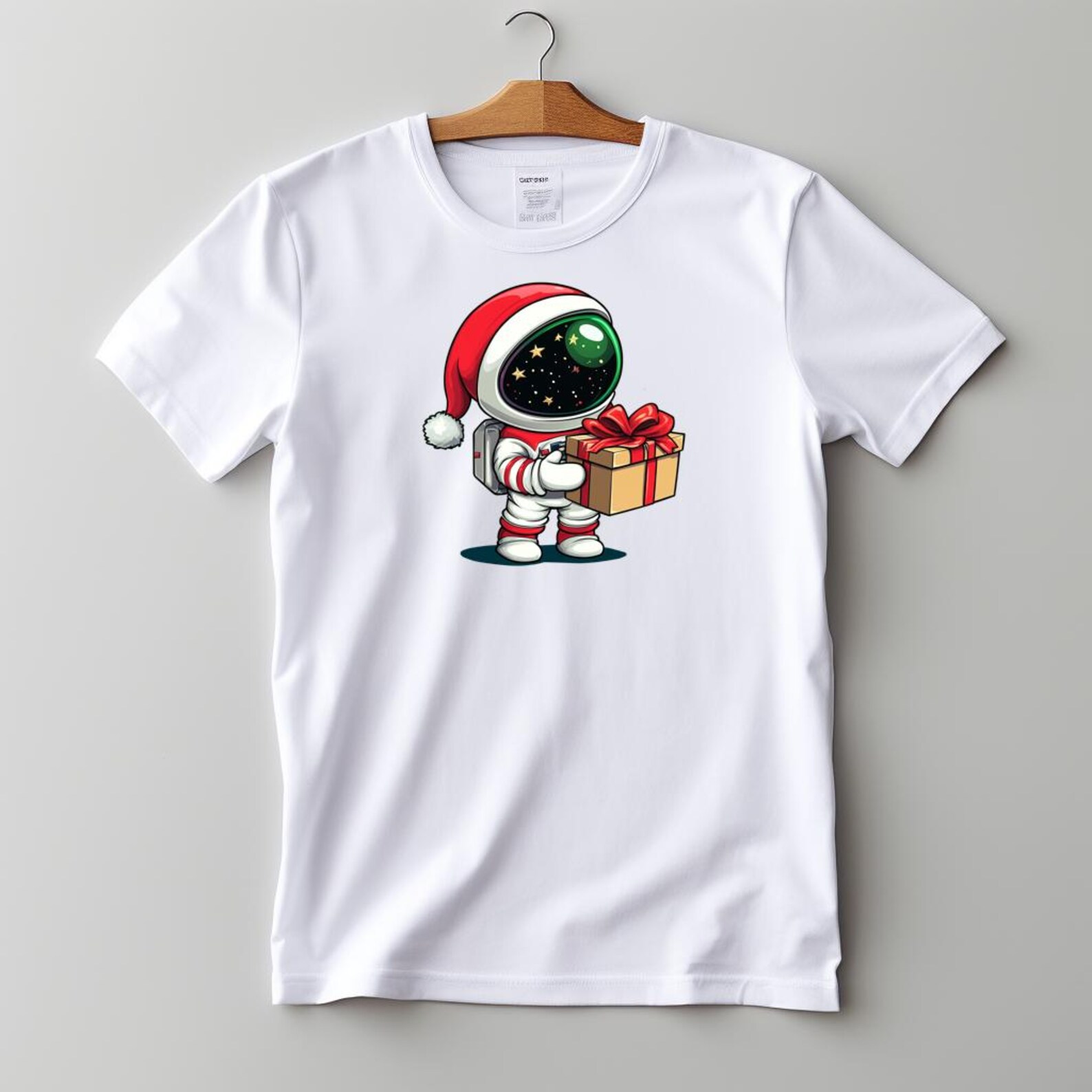 Cute Spaceman Clipart - Astronaut Wearing Santa Hat - Christmas ...