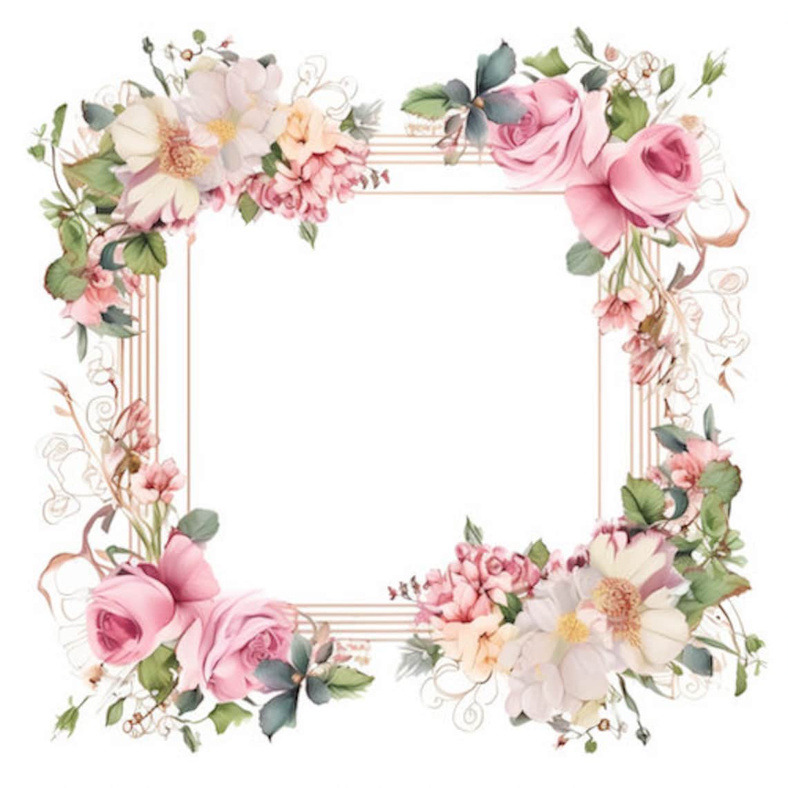 Wedding Floral Frames – High-quality Digital Images (20) - Etsy