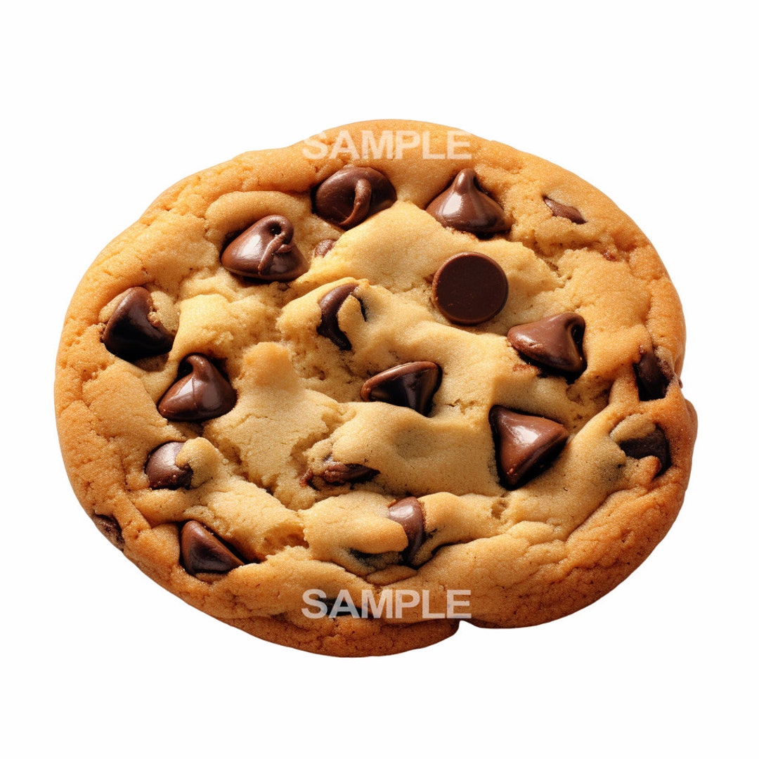 Chocolate Chip Cookie Clipart - PNG Format, Commercial Use Approved - Etsy