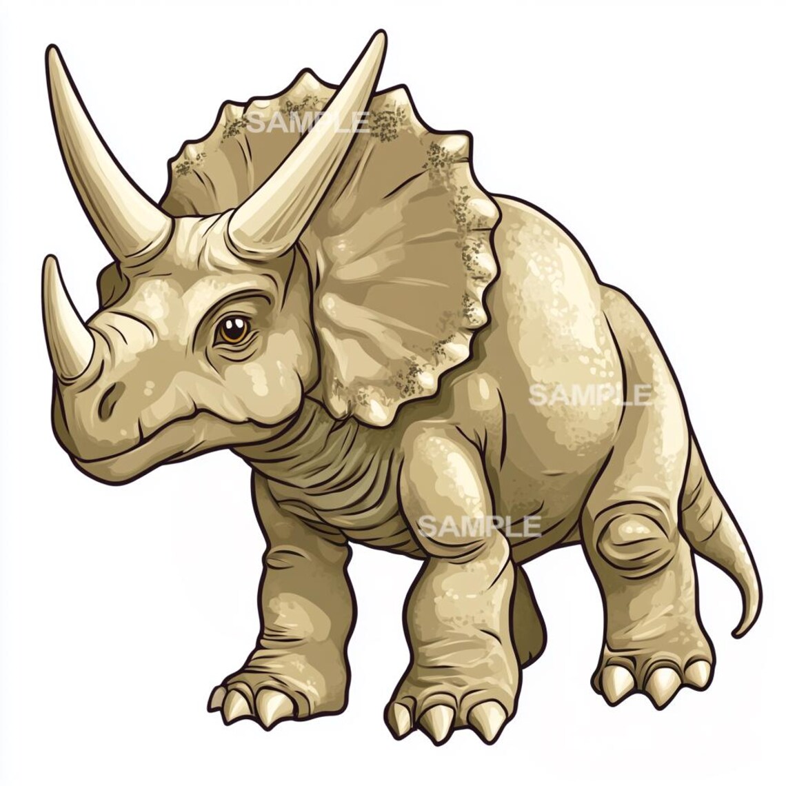 Triceratops Clipart - Dinosaur Clipart - PNG Format - Etsy