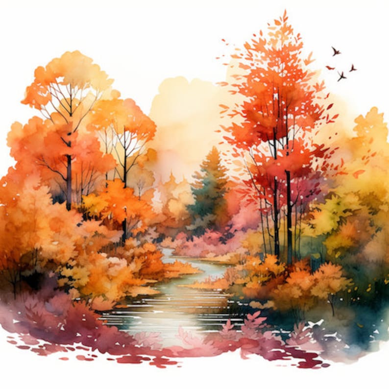 20 Water Color Fall / Autumn Illustrations - Etsy