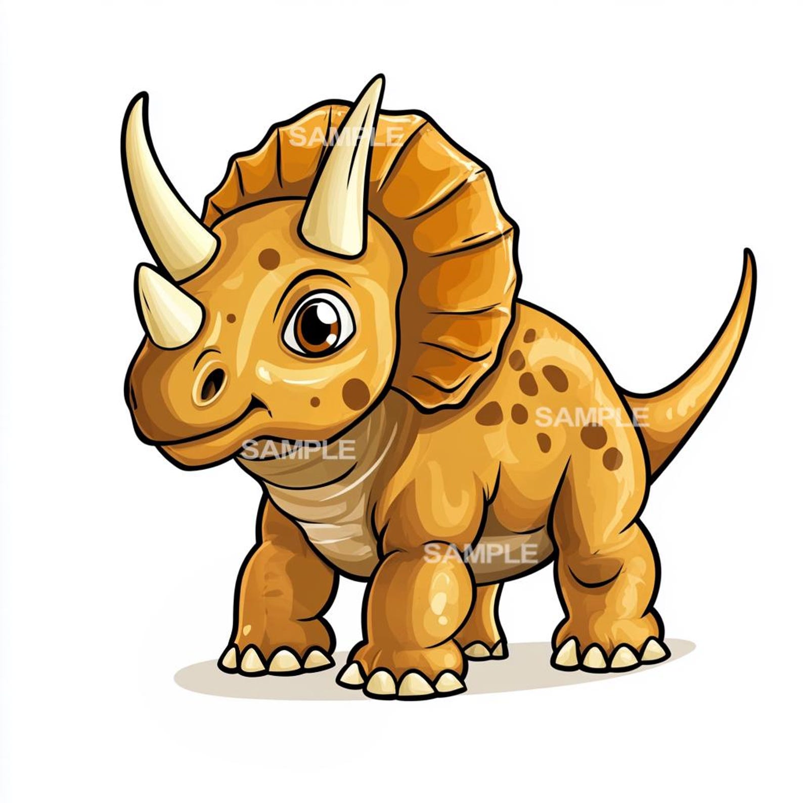 Triceratops Clipart - Dinosaur Clipart - PNG Format - Etsy