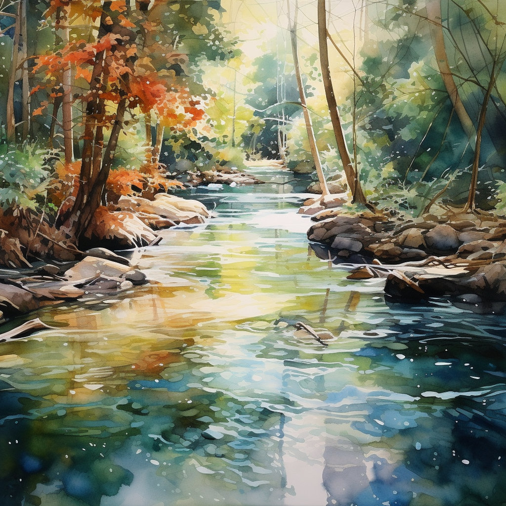 20 Water Color River Illustrations - Etsy