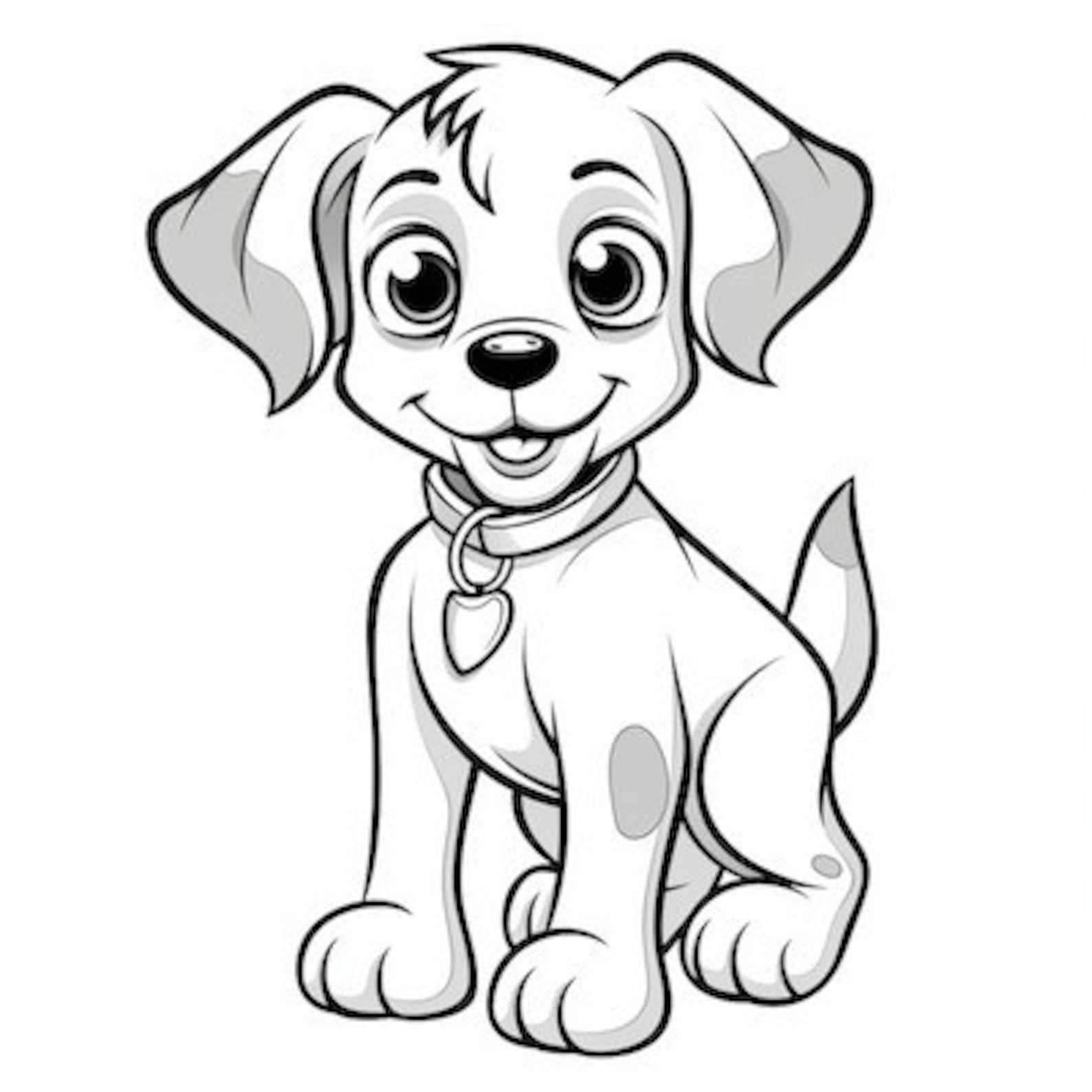 10 Dog / Puppy Coloring Pages for Kids - Etsy