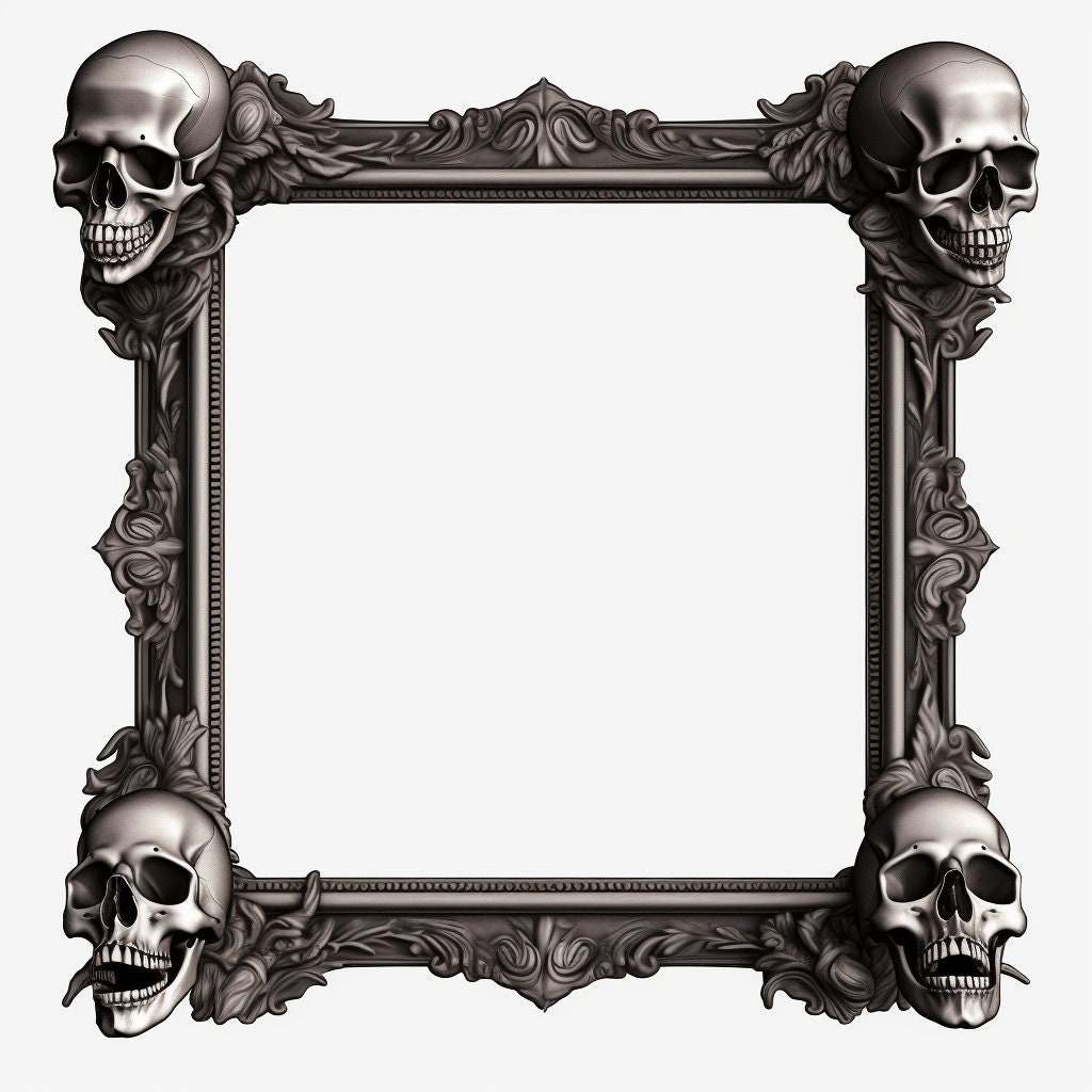 10 Skeleton Frames - Skull Frames - Digital Images - Etsy