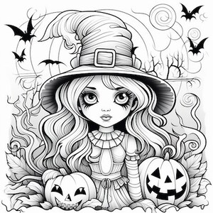 10 Halloween Coloring Pages - Advanced Level. - Etsy