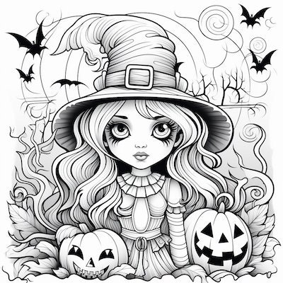 10 Halloween Coloring Pages Advanced Level. - Etsy