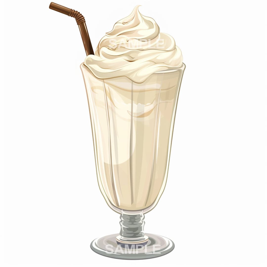 Vanilla Milkshake Clipart - PNG Format, Commercial Use Approved - Etsy
