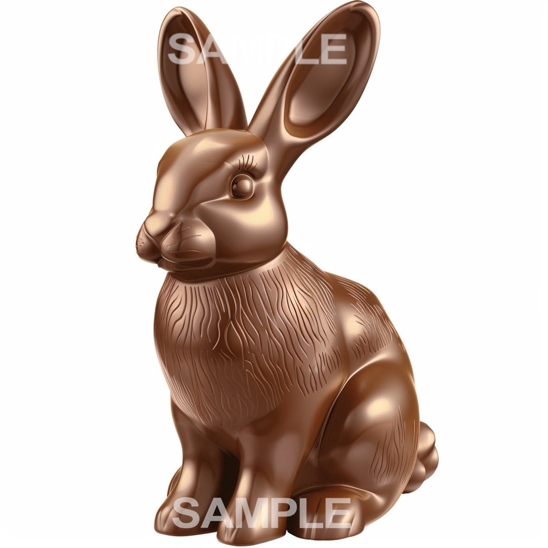 Chocolate Easter Bunny Clipart - PNG Format, Commercial Use Approved - Etsy