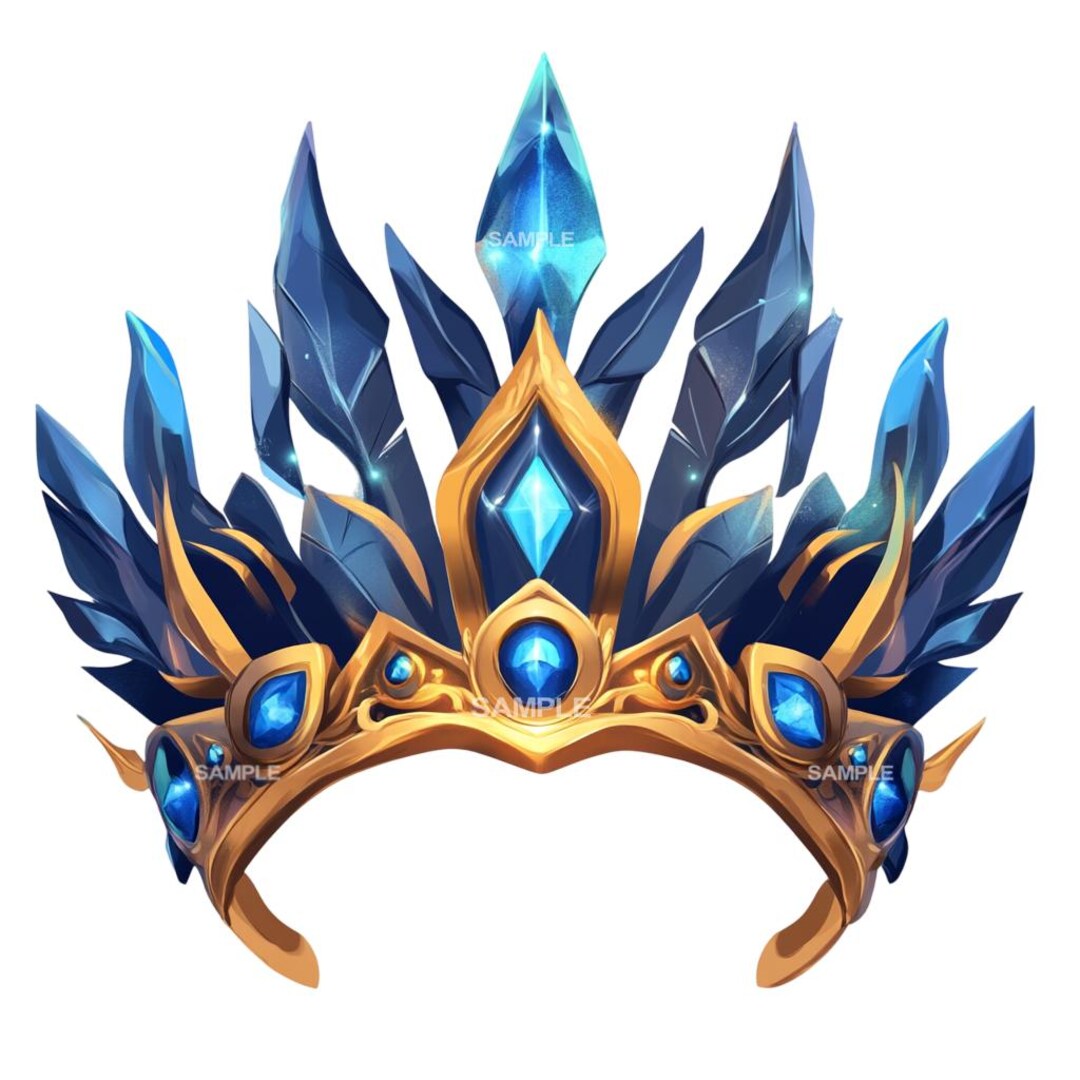 Gold and Blue Crown Clipart - Evil Crown Clipart - High Quality PNG for ...