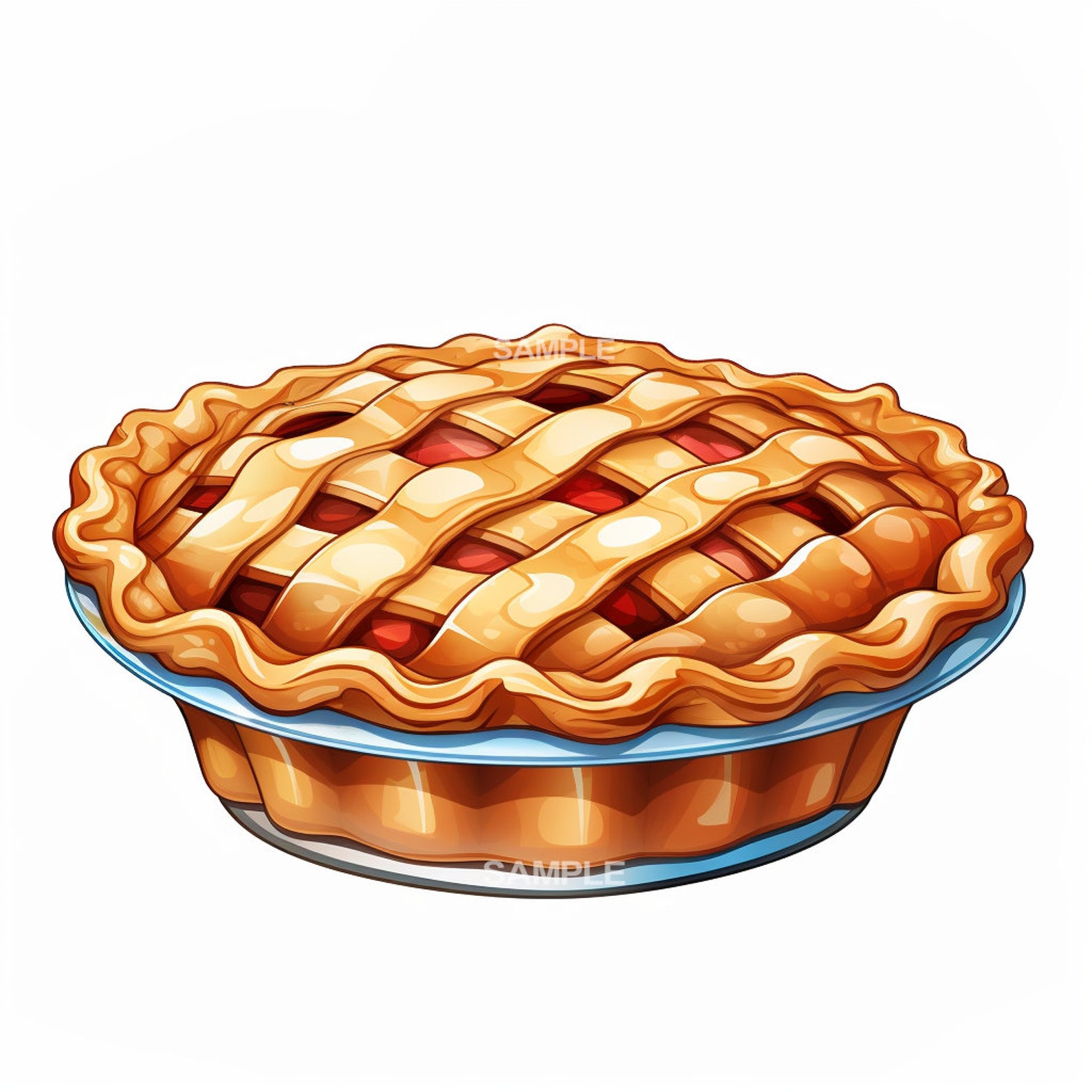 Apple Pie Clipart HD - PNG - Etsy