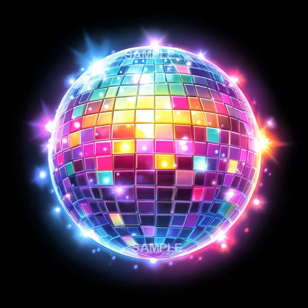 Disco Ball Clipart PNG – Sparkling Digital Download - Etsy